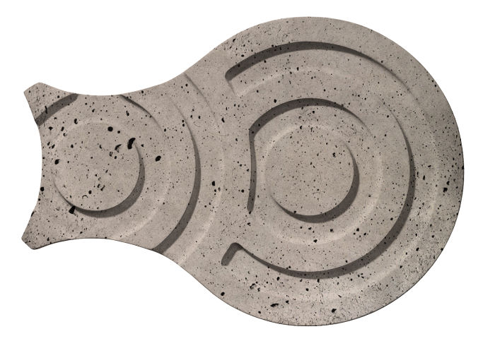 3D Concrete Ring Fish Wall Panel | ARTO.com