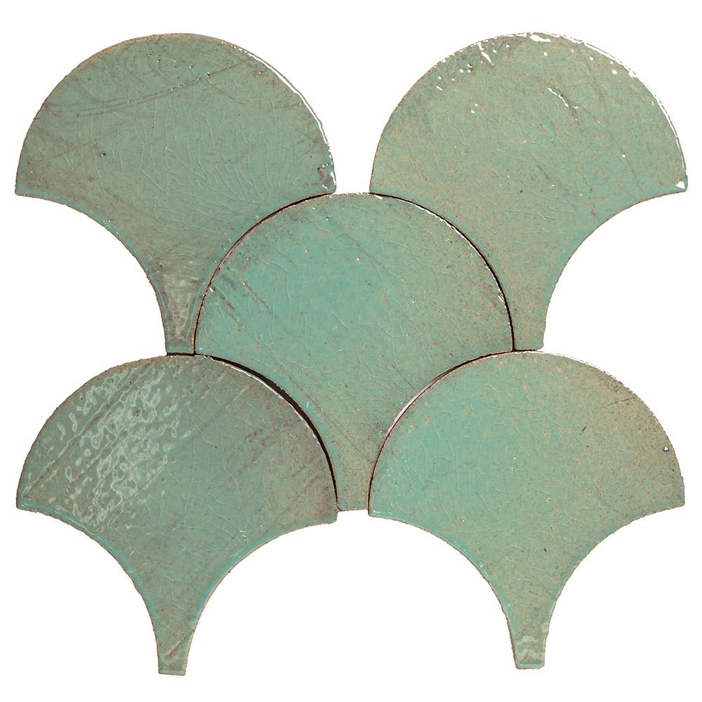 Clara Tierra Madre 7" Conche High Fire Ceramic Tile | ARTO.com