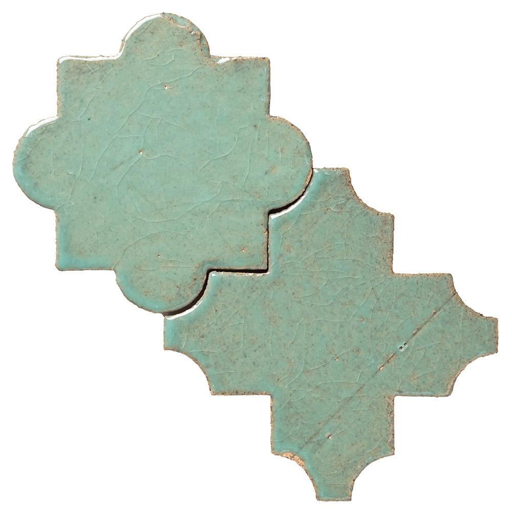 Clara Tierra Madre Arabesque Pattern 8C High Fire Ceramic Tile | ARTO.com