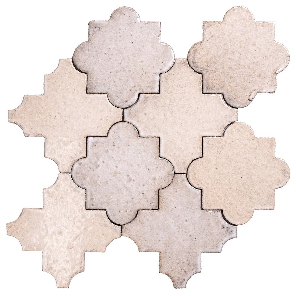 Clara Tierra Madre Arabesque Pattern 8C High Fire Ceramic Tile | ARTO.com