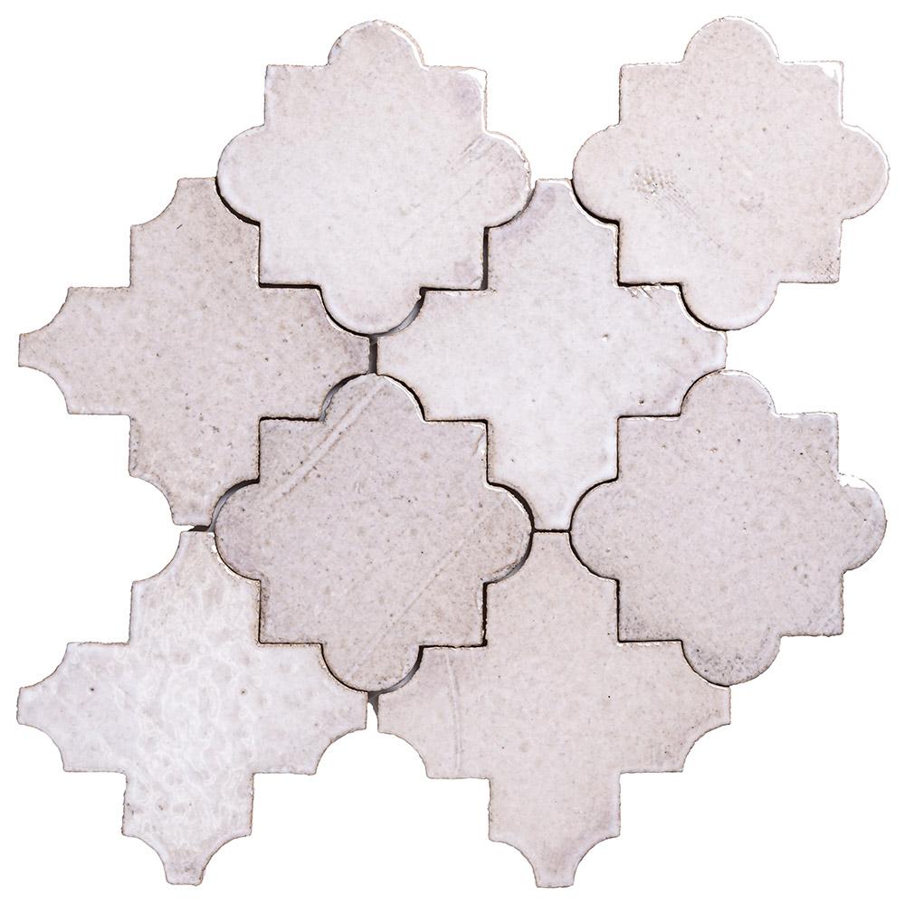 Clara Tierra Madre Arabesque Pattern 8C High Fire Ceramic Tile | ARTO.com