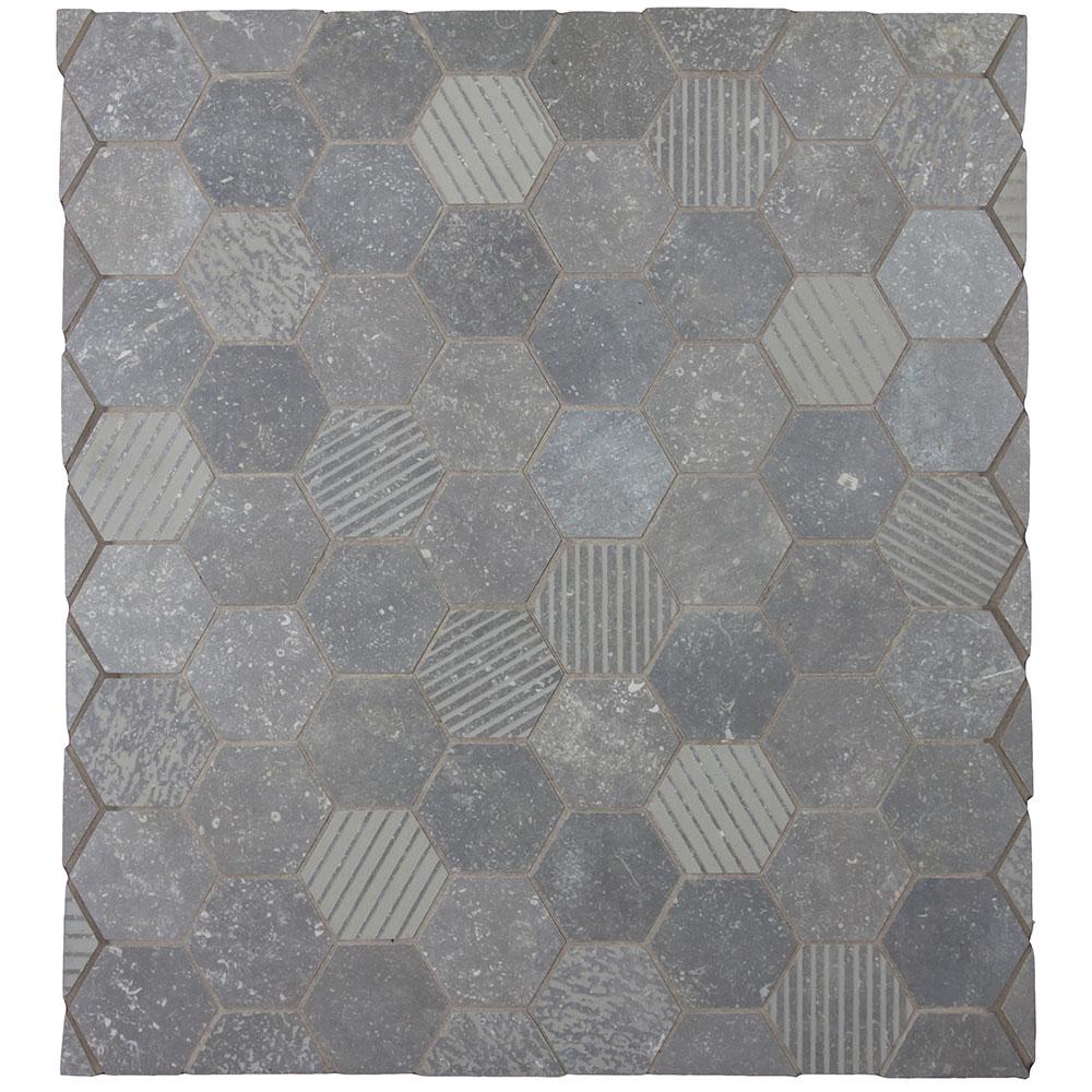 Italian Porcelain 10 Exa Mosaic 10x10 Grigio Mix | ARTO.com