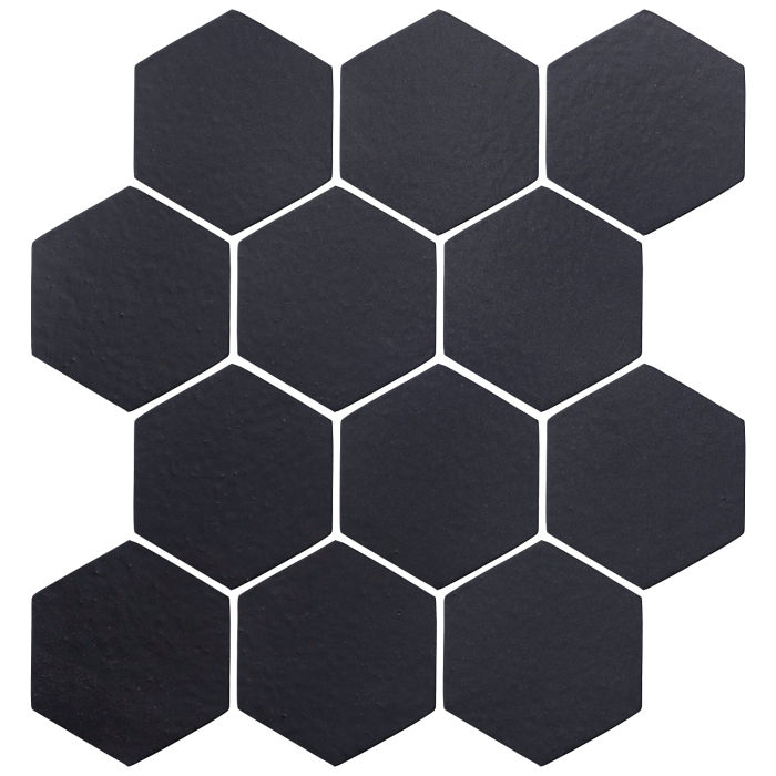 Oleson 4" Hexagon High Fire Ceramic Tile | ARTO.com