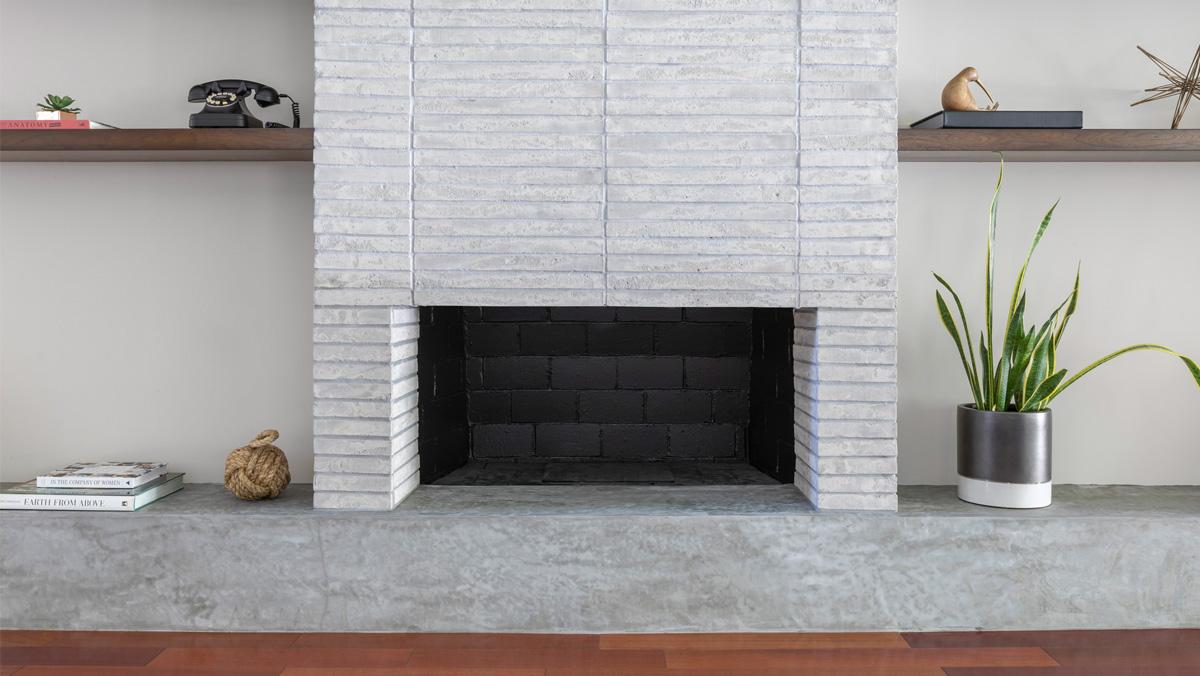 Newport Brick Fireplace | ARTO.com