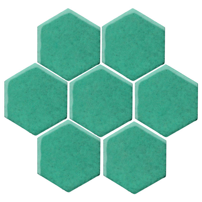 Studio Field 6" Hexagon High Fire Ceramic Tile | ARTO.com